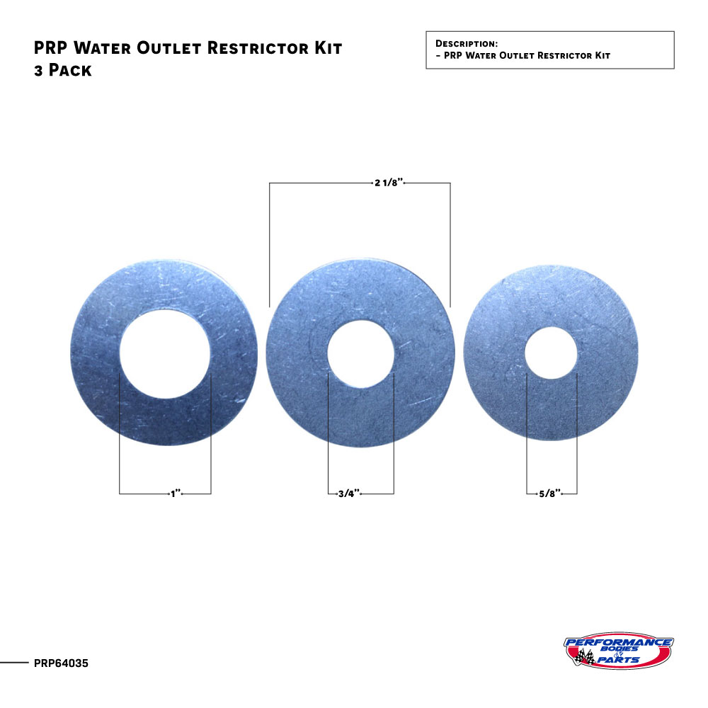 PRP Water Outlet Aluminum Restrictor Kit - Performance Bodies