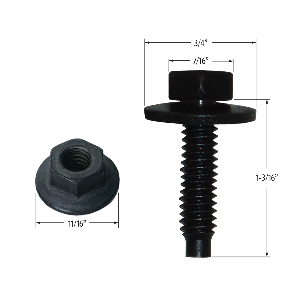 PRP Black Body Bolt Kit with Nut - Performance Bodies