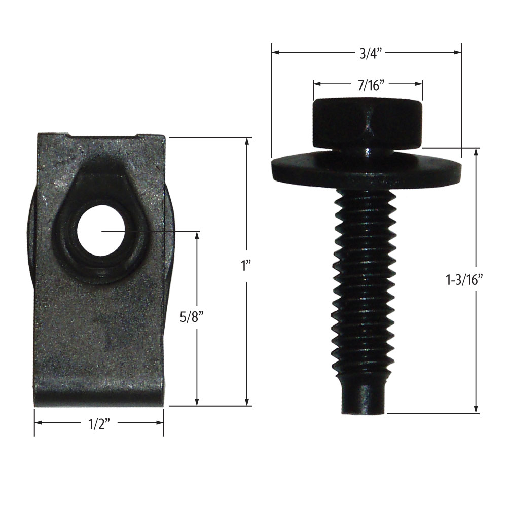 PRP Black Body Bolt Kit with J-Clip - Performance Bodies