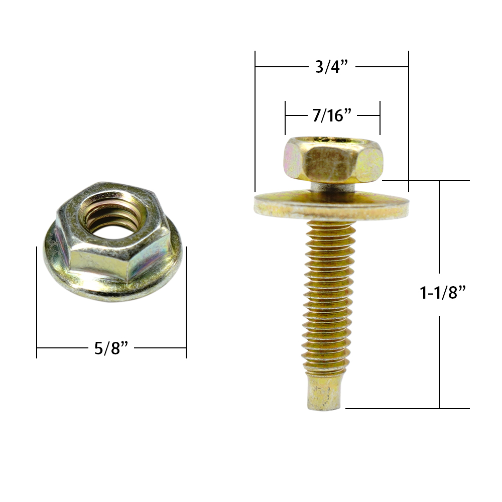 PRP Gold Body Bolt Kit with Nut - Performance Bodies