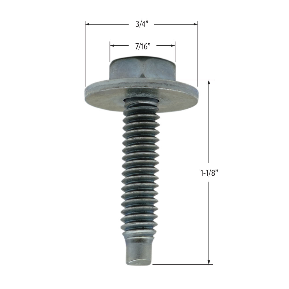 PRP Silver Body Bolt with Captured Washer - Performance Bodies