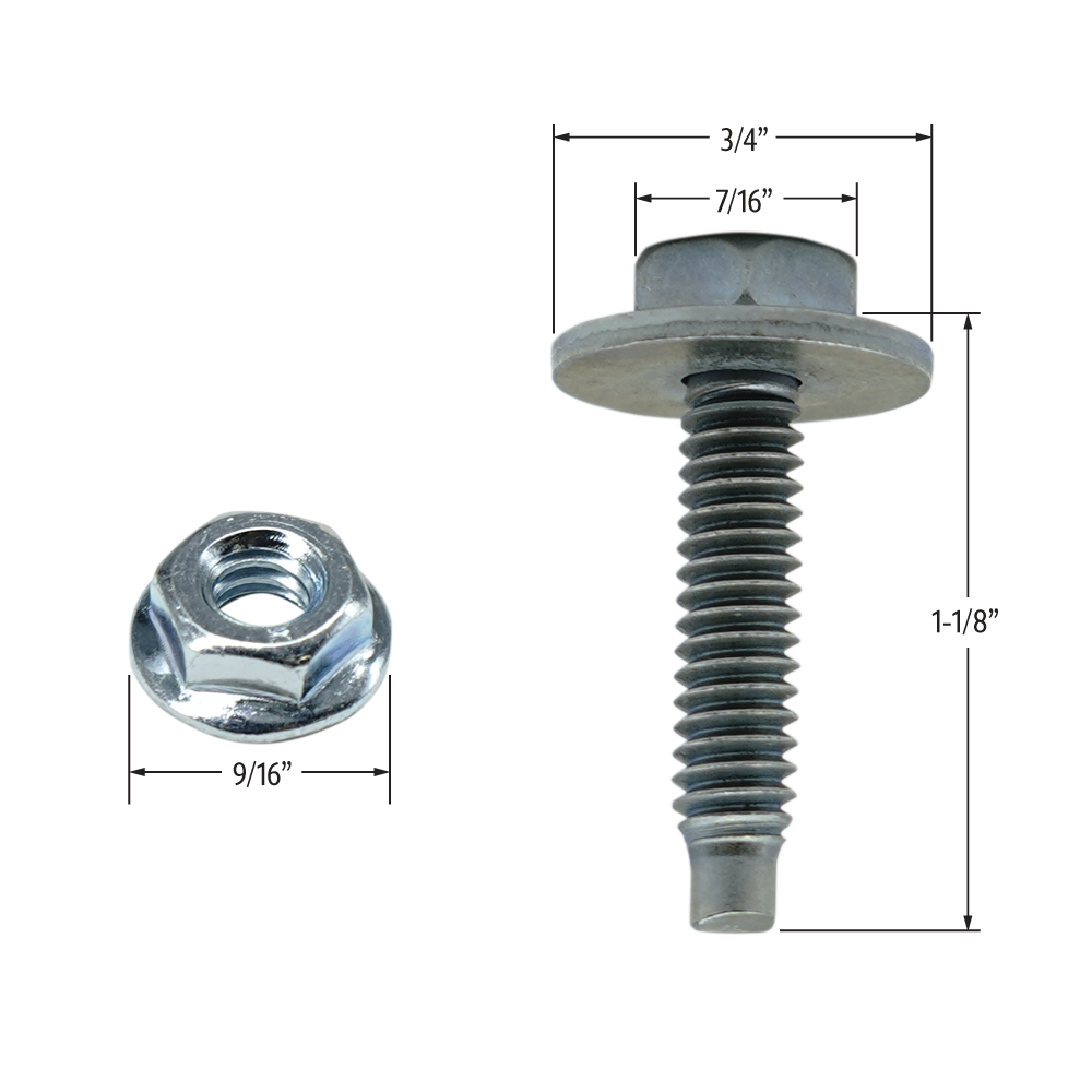 PRP Silver Body Bolt Kit with Nut - Performance Bodies