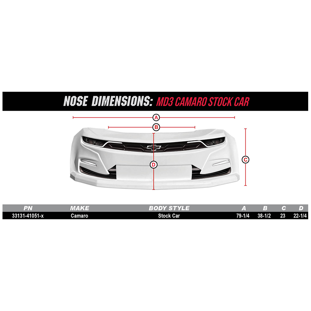 MD3 Camaro Stock Car Nose - Performance Bodies